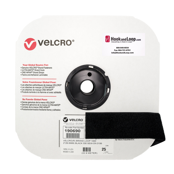 Buy VELCRO® Brand - 2" Black Loop Sew-On | VELCRO®
